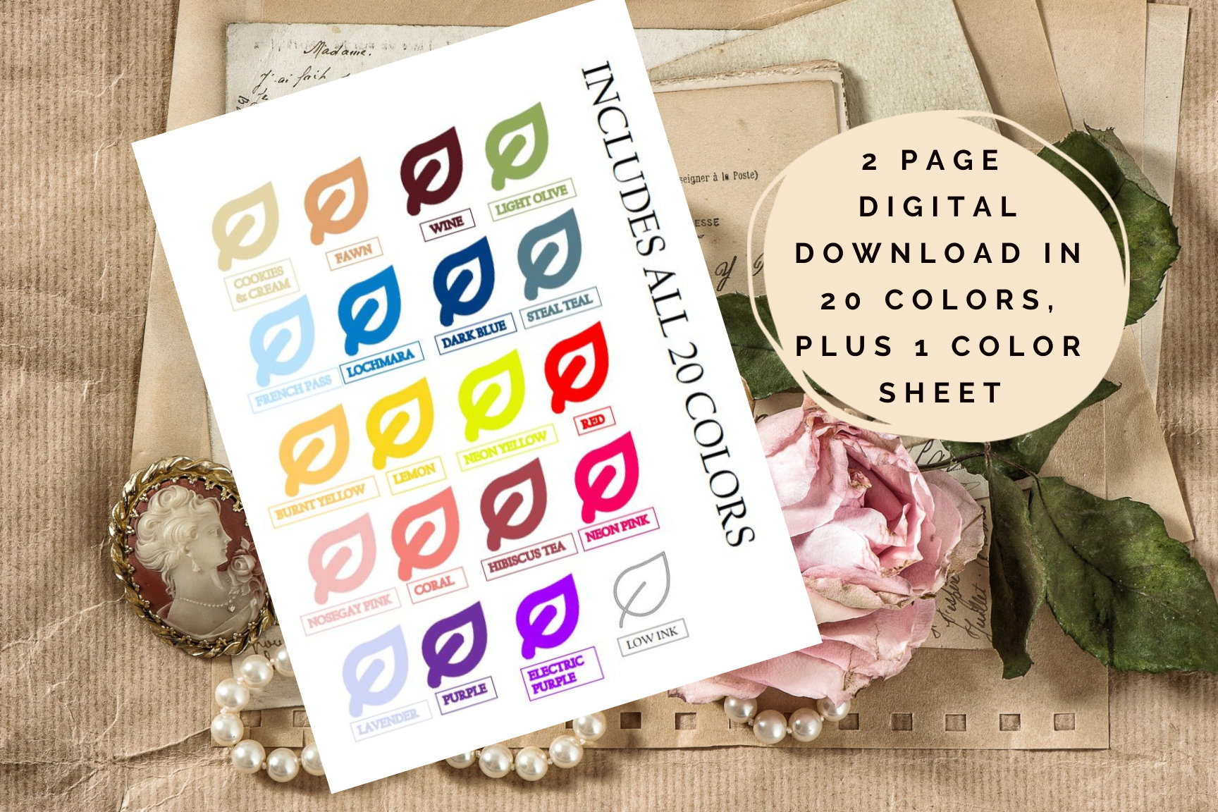 Family Keepsake Page Pack - Printable (digital Download) Family History ...