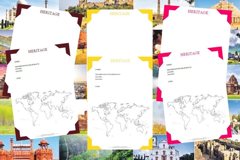 Heritage Page Pack - Printable (digital Download) Family History Pages ...