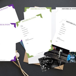 Historical Events Page Pack - Printable (digital Download) Family ...