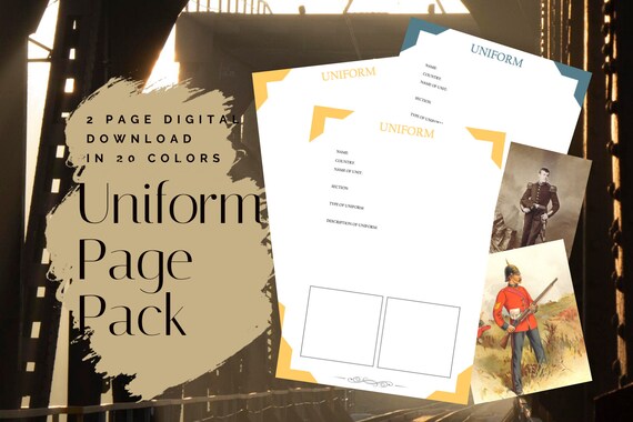 Uniform Page Pack Printable digital Download Family - Etsy