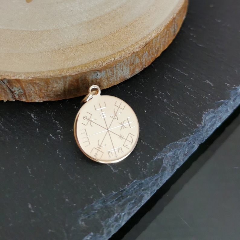 Vegvisir Pendant Viking Symbol Nordic Force Viking Compass - 18 Mm ...