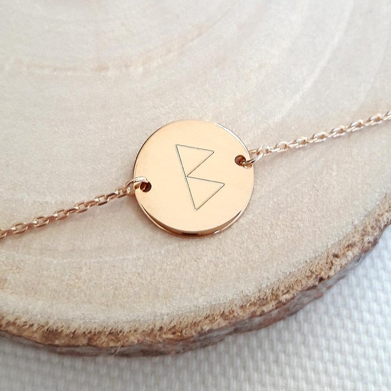 Personalized Viking Rune Bracelet, 18K Gold Plated – Futhark Alphabet ...
