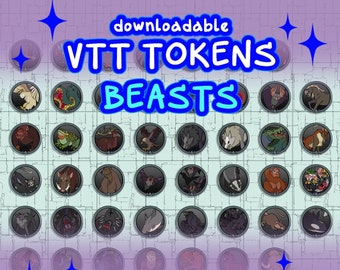 VTT Dnd MINIS, Dungeons and Dragons TOKENS, Digital Ttrpg Miniatures ...