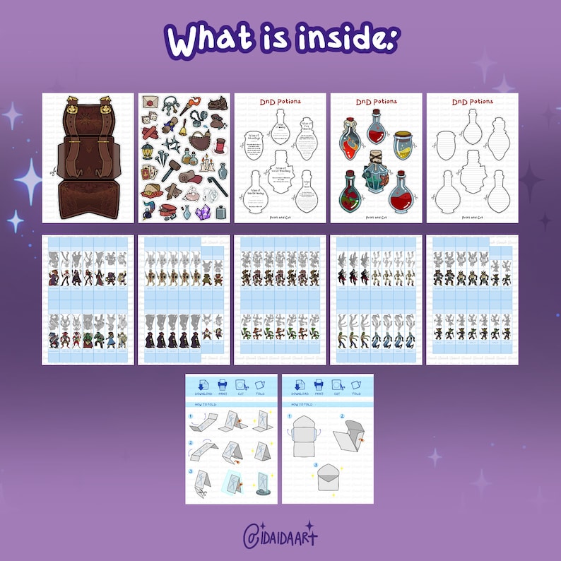 Dnd STARTER PACK, Dnd Printable, Dungeons and Dragons, Visual Aid ...