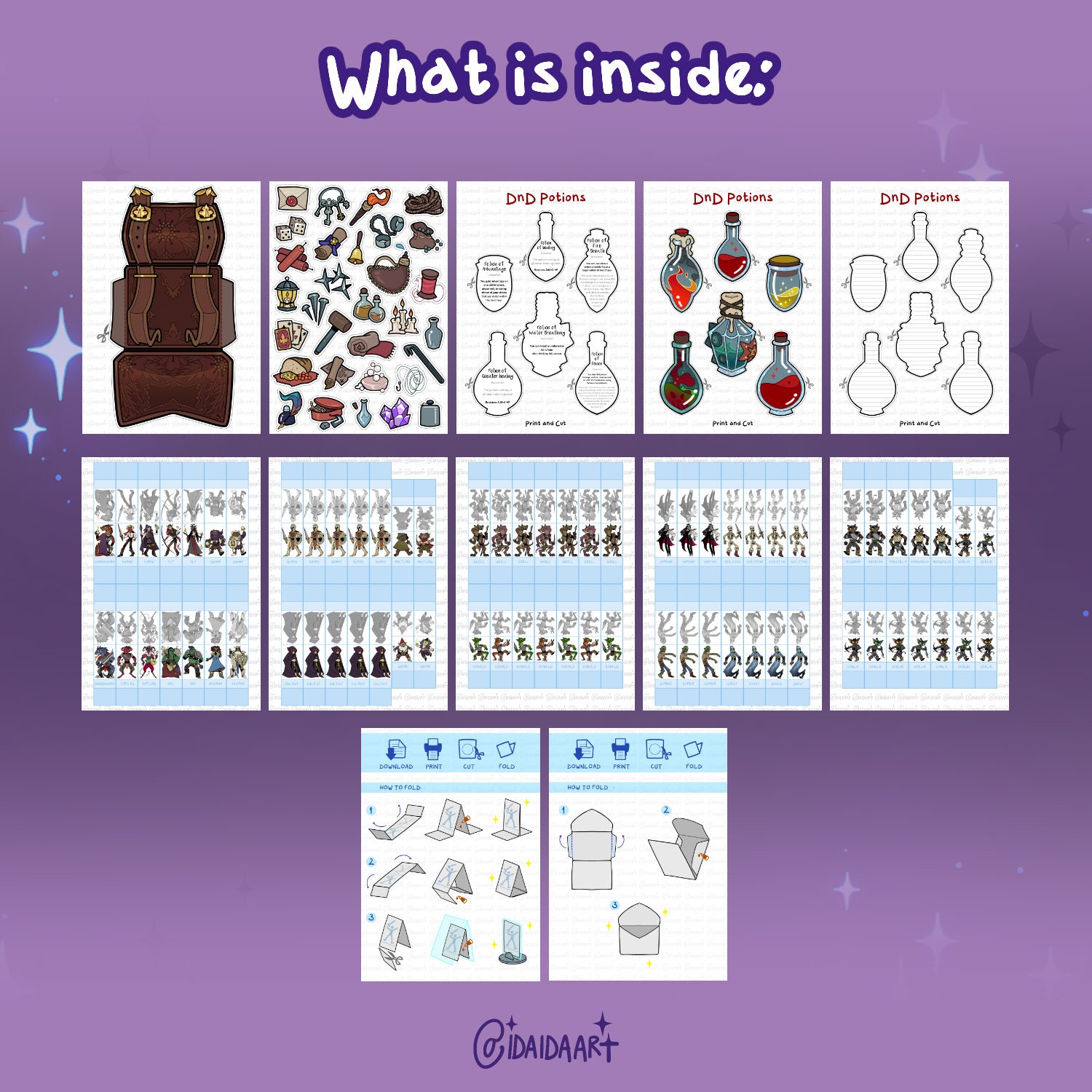 Dnd STARTER PACK, Dnd Printable, Dungeons and Dragons, Visual Aid ...