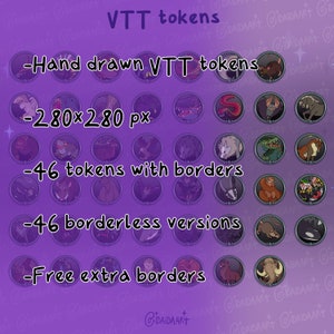 VTT BEAST TOKENS, Dungeons and Dragons Minis, Digital Ttrpg Miniatures ...