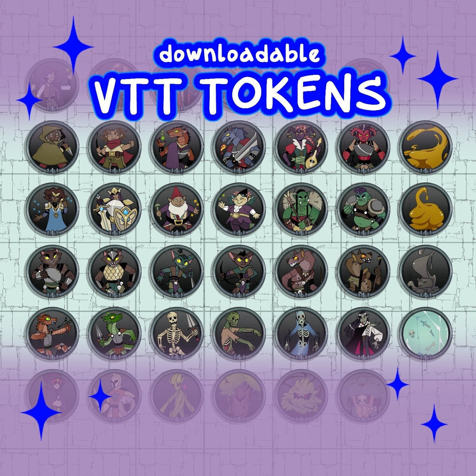 VTT Dnd MINIS, Dungeons and Dragons TOKENS, Digital Ttrpg Miniatures ...