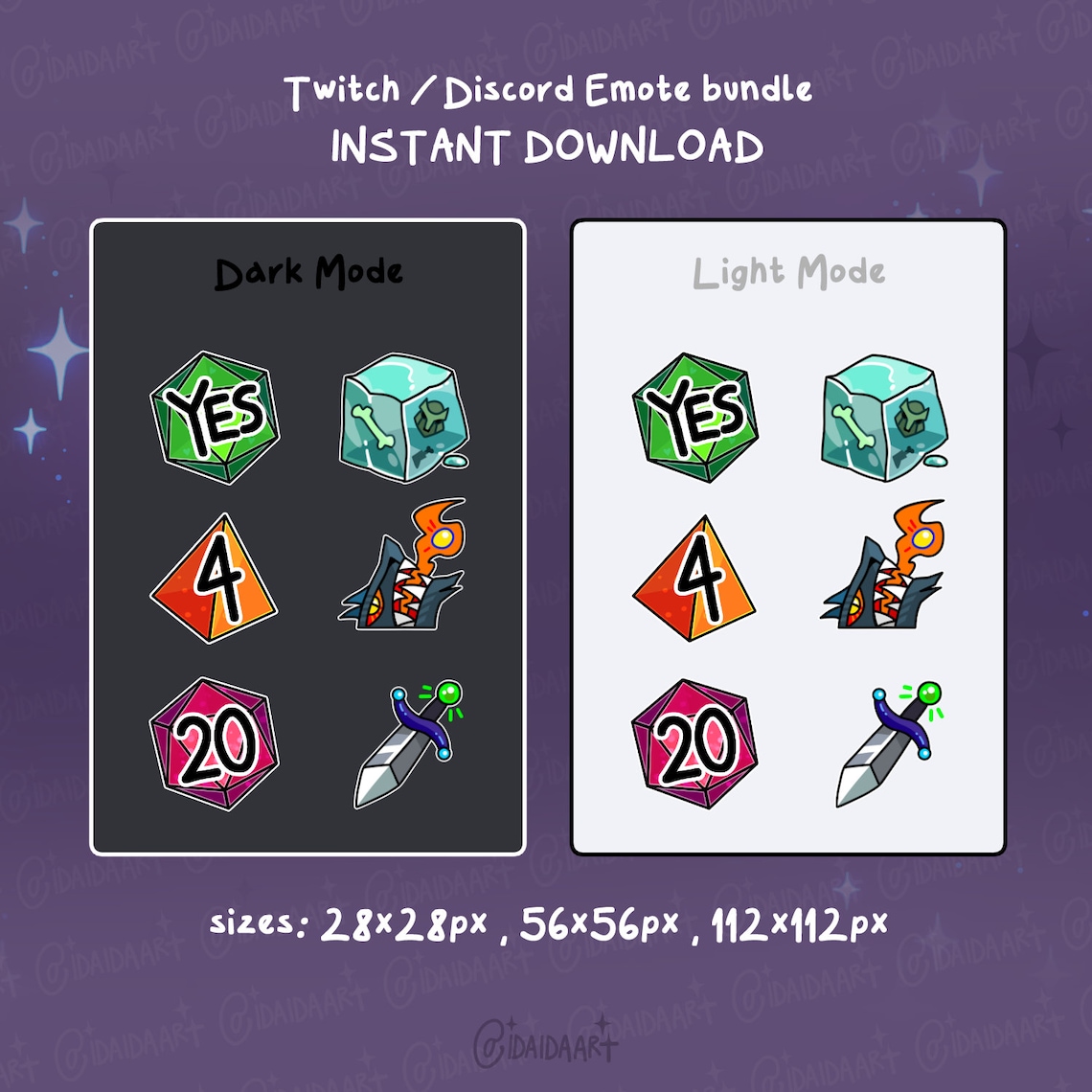 Dnd Twitch EMOTES Bundle D&D Discord Icons Dungeons and - Etsy