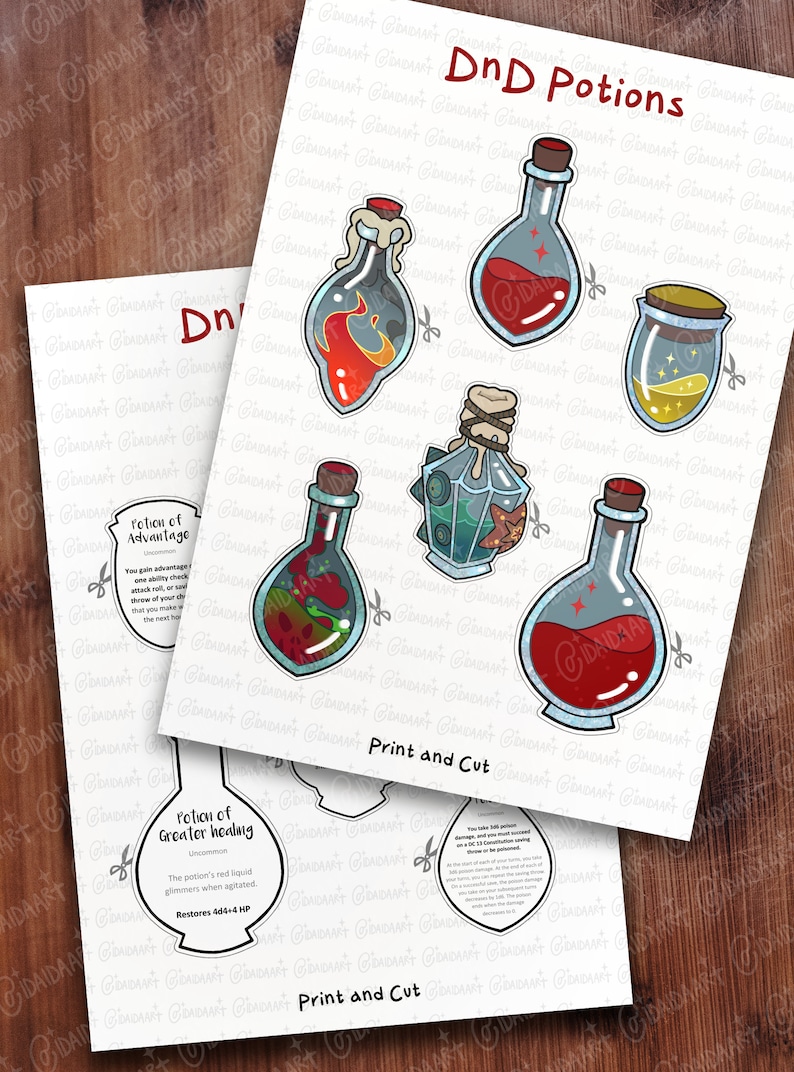 Dnd STARTER PACK, Dnd Printable, Dungeons and Dragons, Visual Aid ...