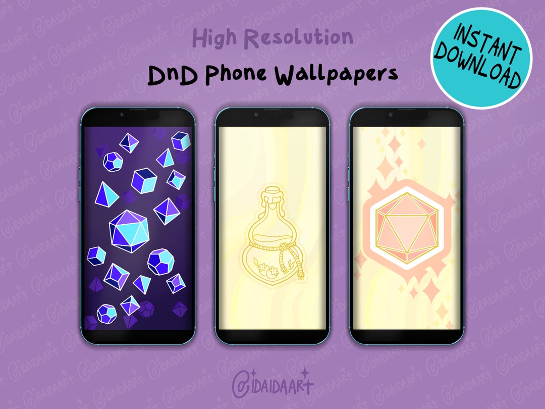 Dnd iPhone Wallpaper Pattern, D20 Aesthetic Phone Background, TTRPG ...