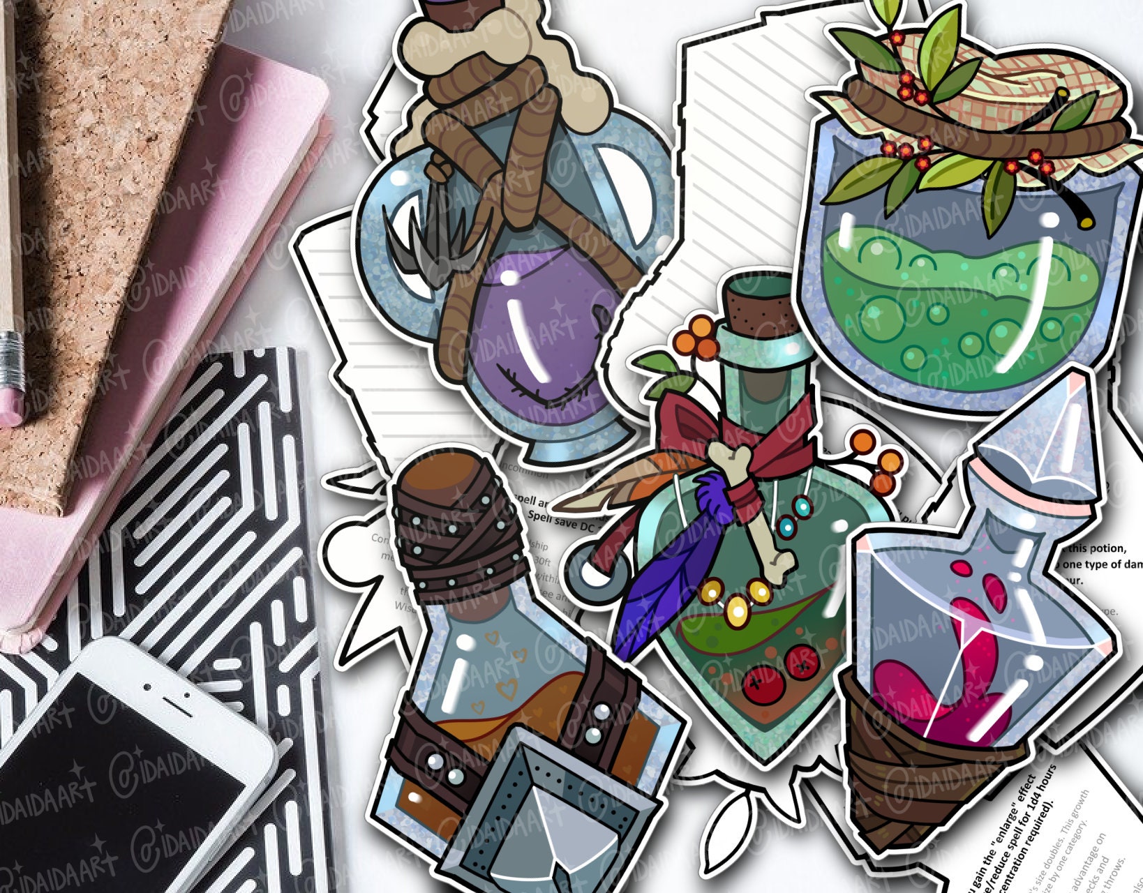 Dnd PRINTABLE POTIONS, Dungeons and Dragons, Printable Props for ...