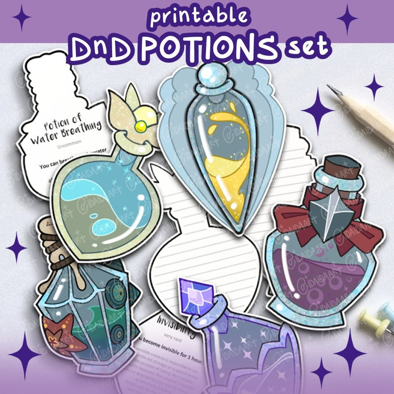 Dnd PRINTABLE POTIONS, Dungeons and Dragons, Ttrpg, Dnd Handout, Dnd ...