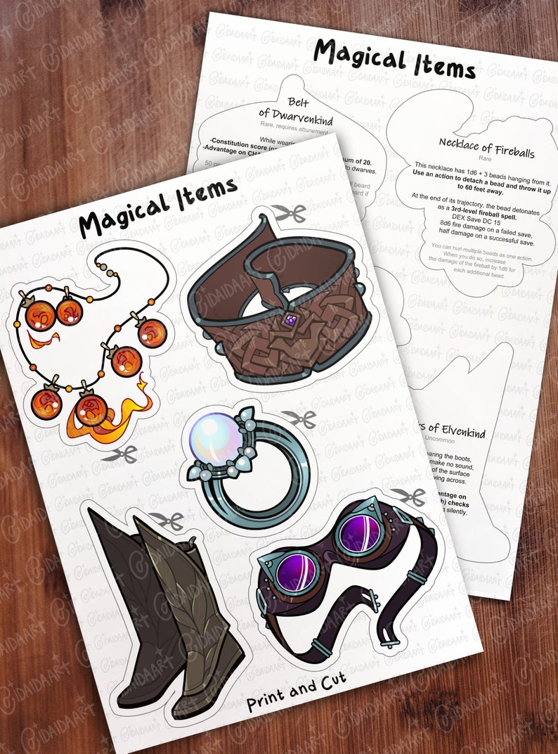 TREASURE CHEST Kit Dnd Printable Dungeons and Dragons Ttrpg - Etsy