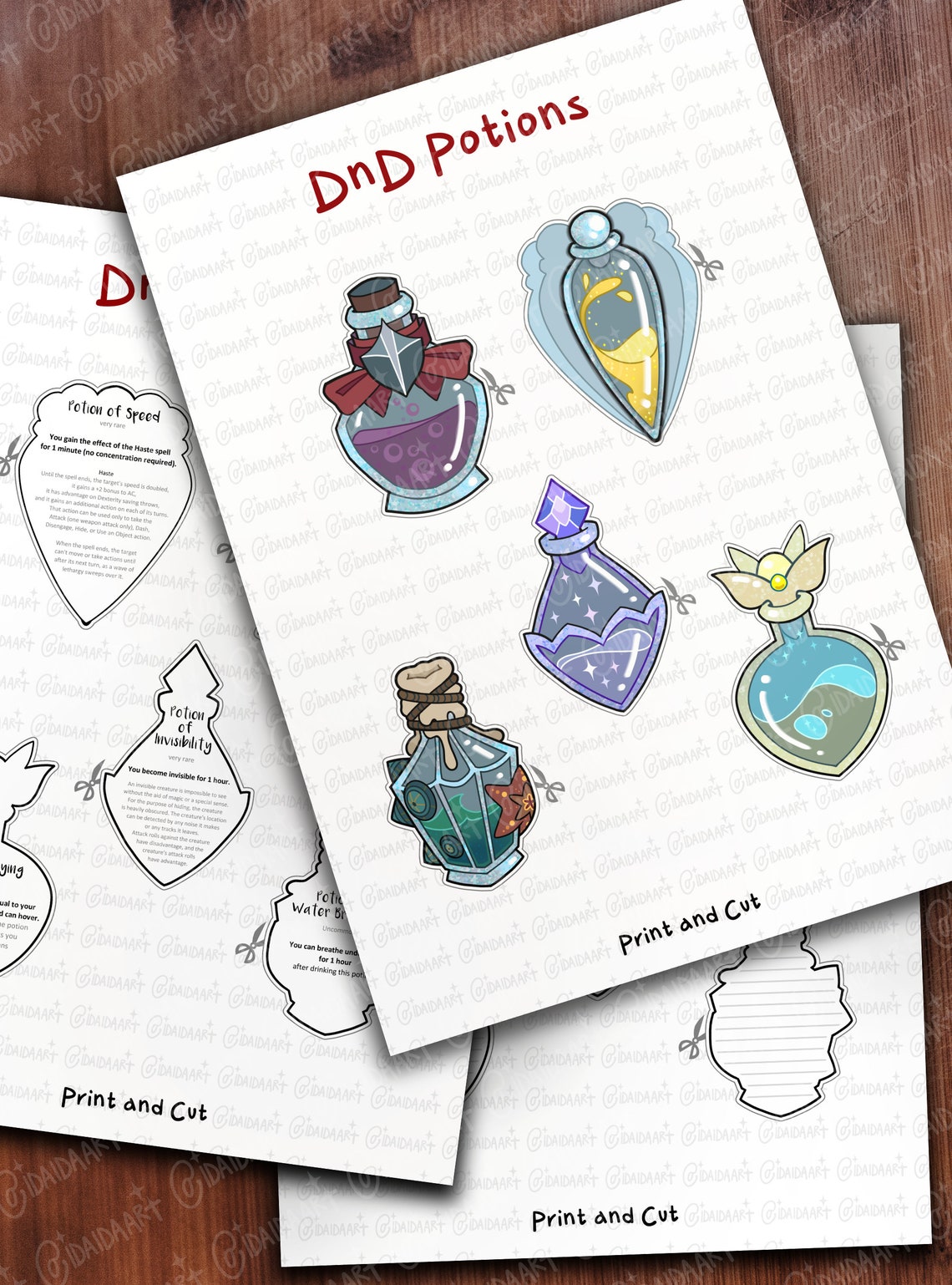 Dnd PRINTABLE POTIONS Dungeons and Dragons Ttrpg Dnd - Etsy