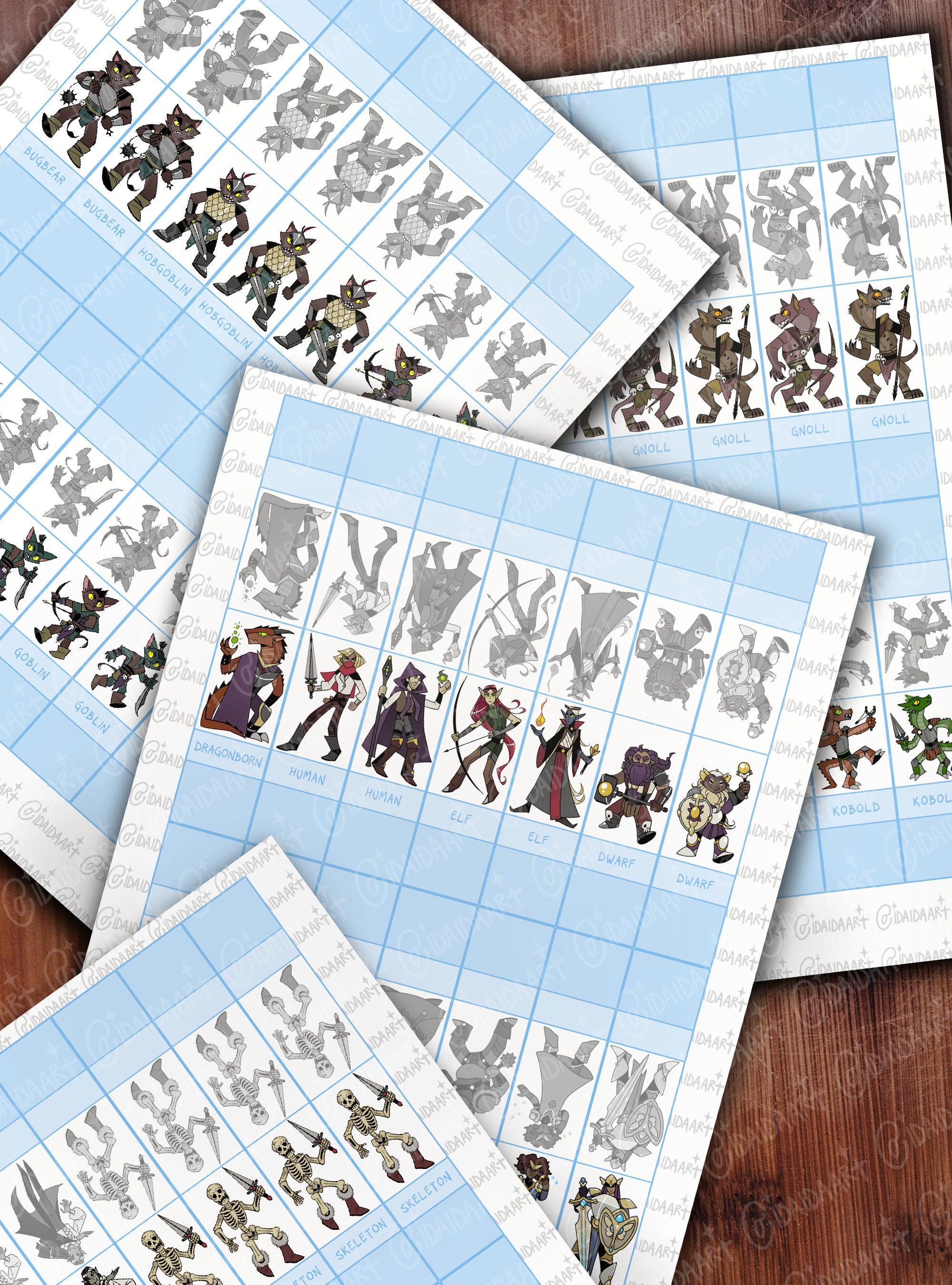 Dnd PRINTABLE MINIATURES, Dnd Minis, Dungeons and Dragons, Ttrpg, Dnd ...