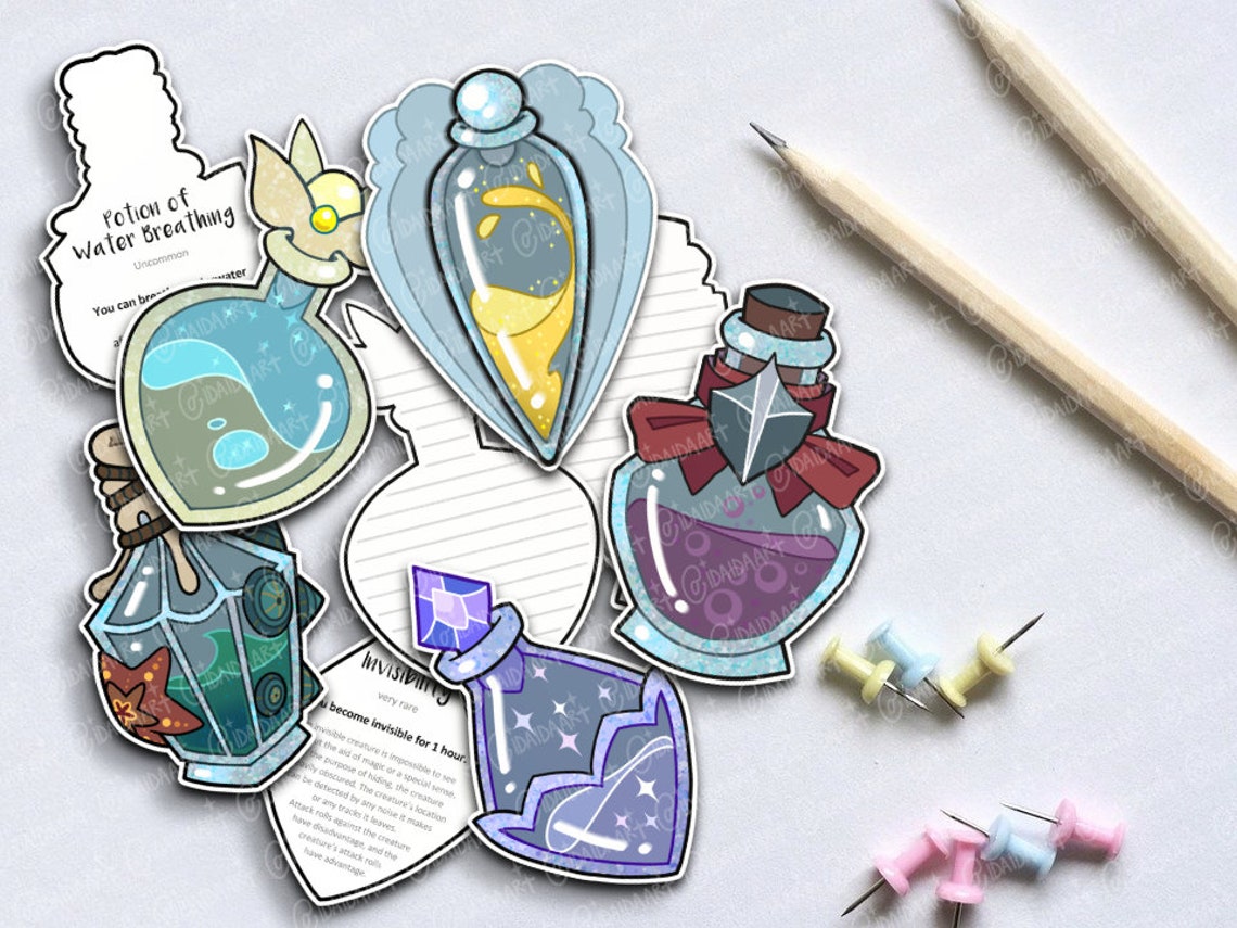 Dnd PRINTABLE POTIONS Dungeons and Dragons Ttrpg Dnd - Etsy