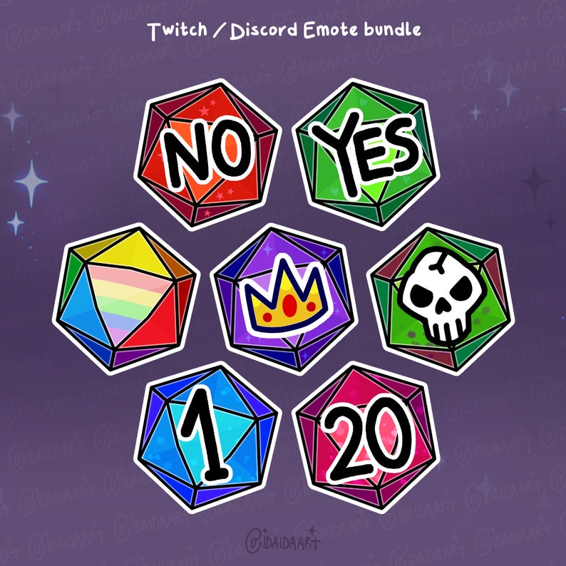 Dnd Twitch EMOTES Bundle D&D Discord Icons Dungeons and - Etsy