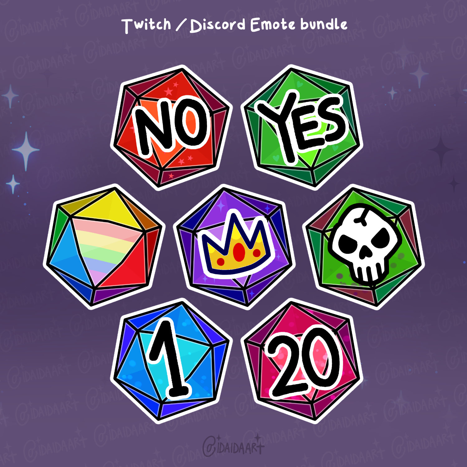Dnd Twitch EMOTES Bundle D&D Discord Icons Dungeons and - Etsy