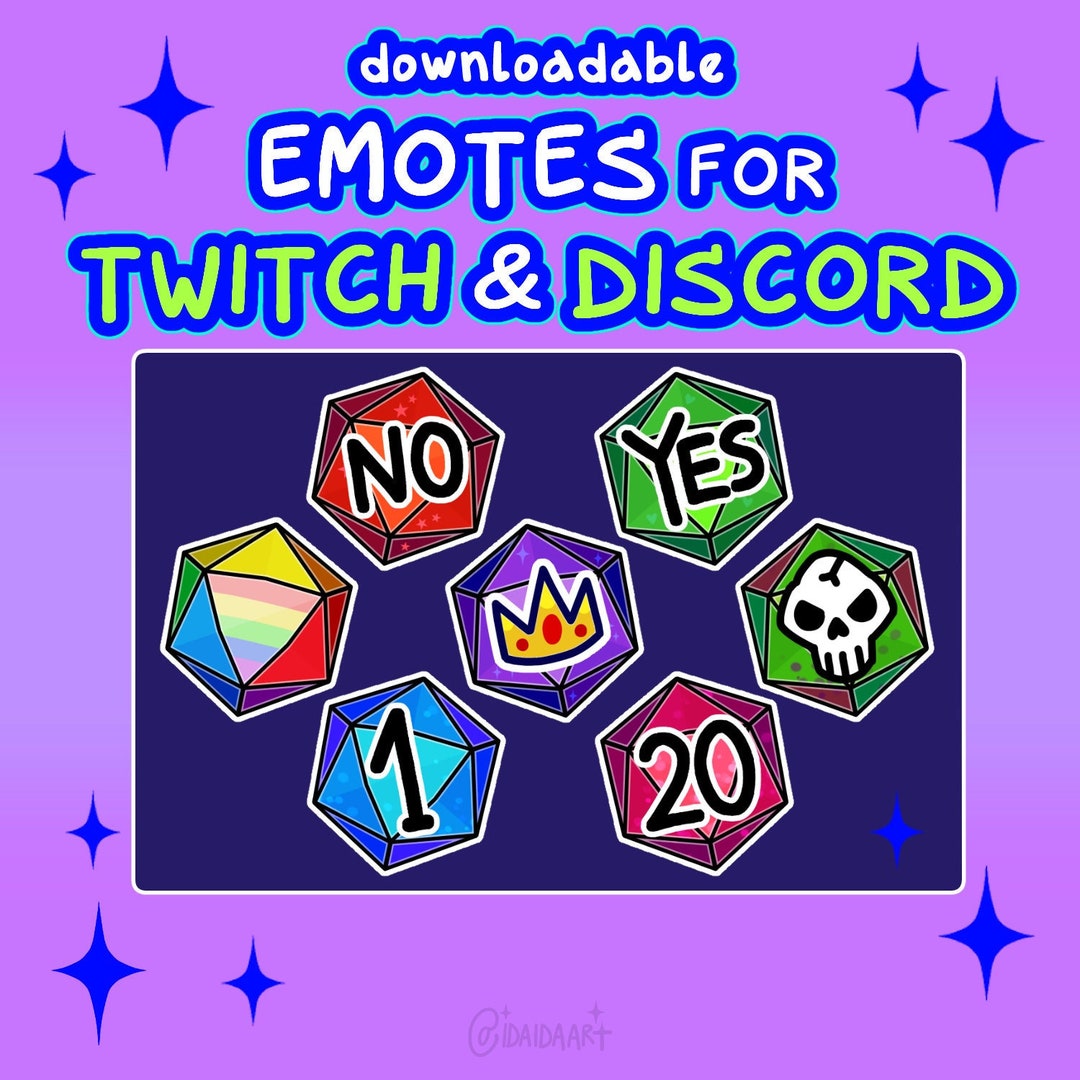 Dnd Twitch EMOTES Bundle, D&D Discord Icons, Dungeons and Dragons ...