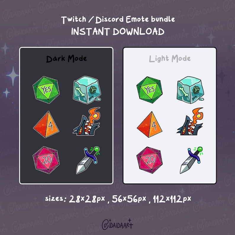 Dnd Twitch EMOTES Bundle, D&D Discord Icons, Dungeons and Dragons ...