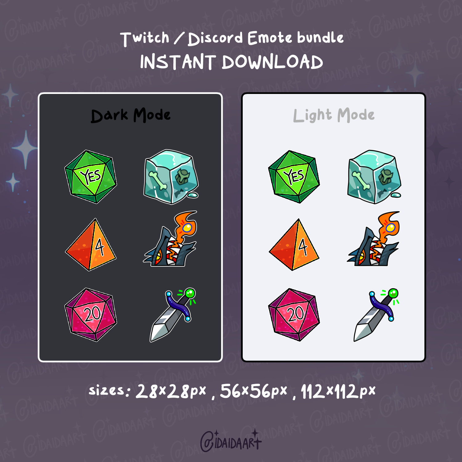 Dnd Twitch EMOTES Bundle, D&D Discord Icons, Dungeons and Dragons ...