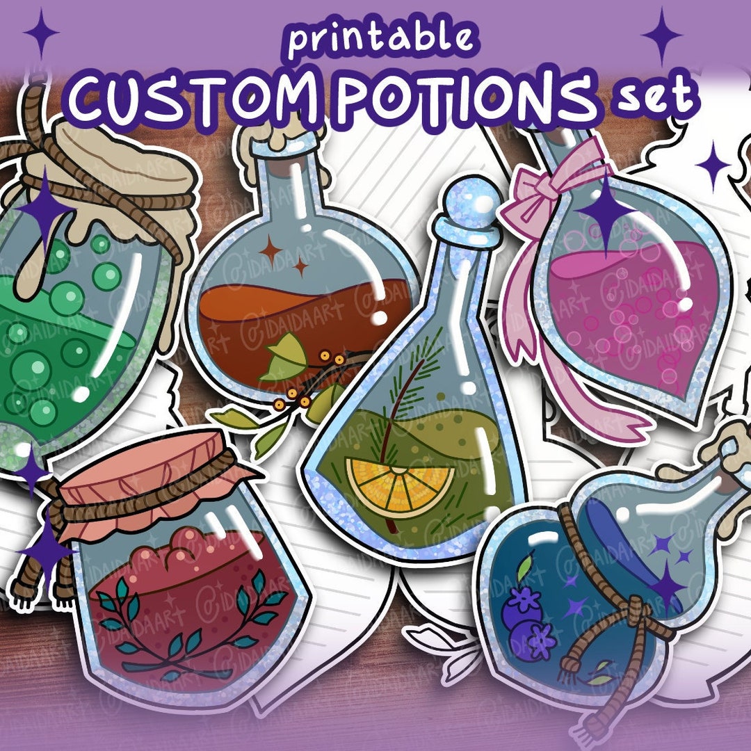 PRINTABLE POTIONS, Dungeons and Dragons, Dnd Visual Aid Handout, Dnd ...