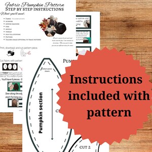 Pumpkin PDF Sewing Pattern, Pumpkin Sewing Pattern, Digital Fall Sewing ...
