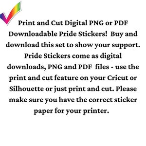 Pride Rainbow Printable Sticker Sheets, LGBTQ Stickers , Printable ...