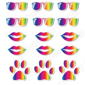 Pride Rainbow Printable Sticker Sheets, LGBTQ Stickers , Printable ...
