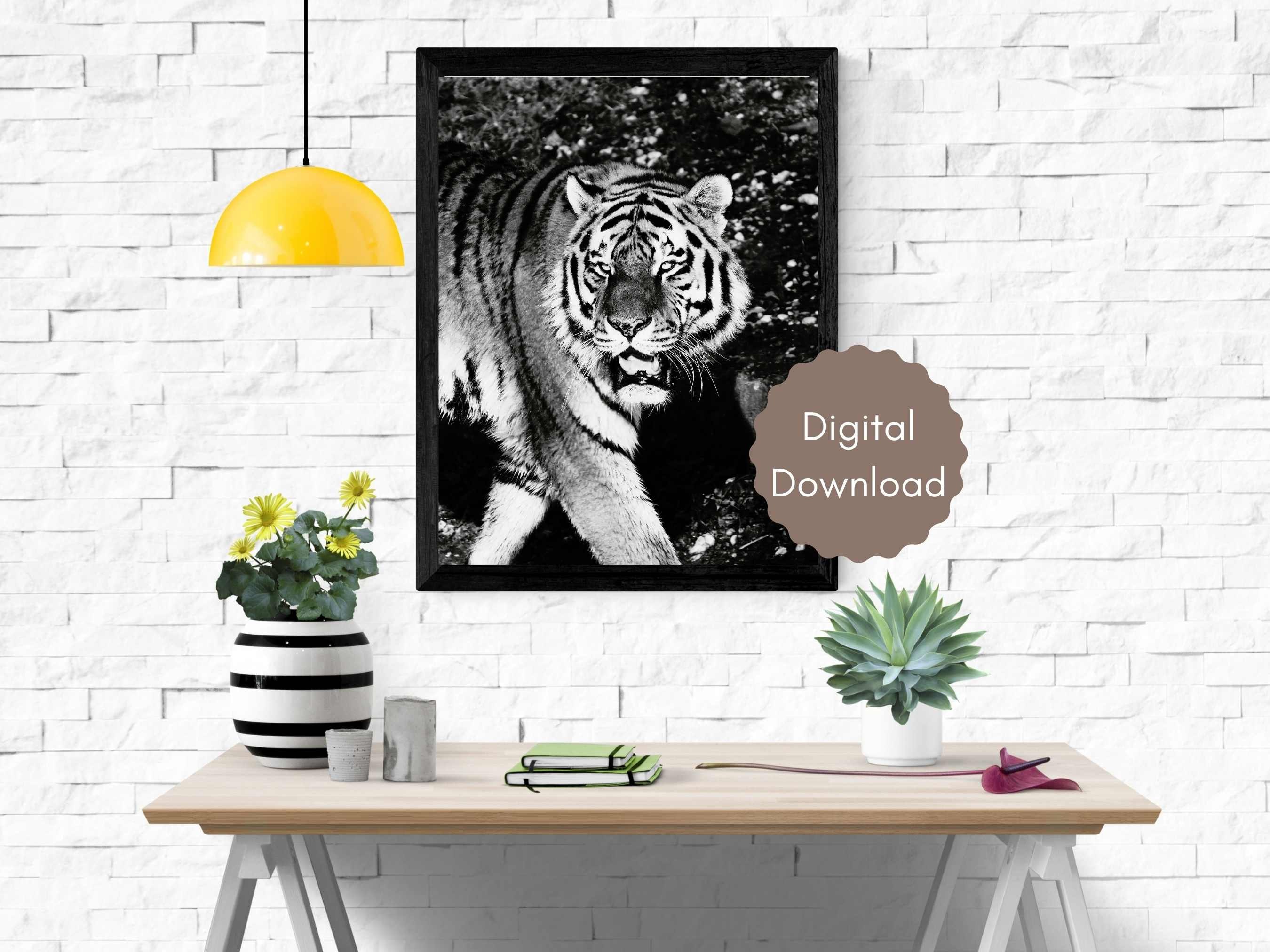 Tiger Printable Wall Print, Digital Animal Print - Etsy