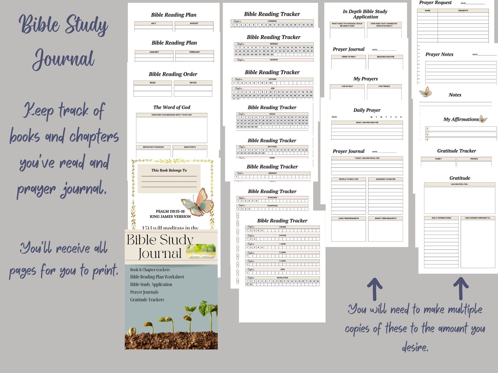 Printable Bible Study Journal Printable Bible Study Guide Bible ...