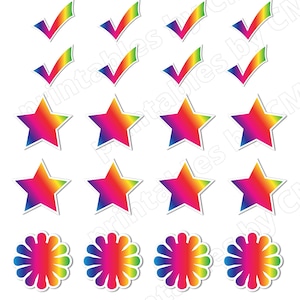 Pride Rainbow Printable Sticker Sheets, LGBTQ Stickers , Printable ...