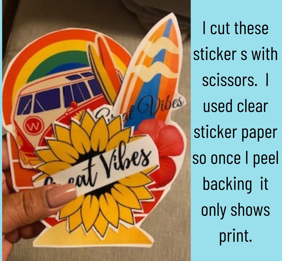 Printable Great Vibes Stickers, Summer Vibe Stickers, PDF Stickers ...