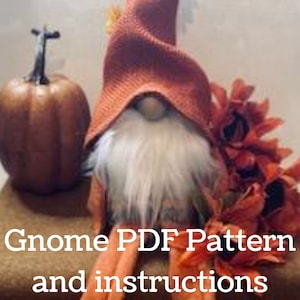 Fall Gnome Sewing Pattern, PDF Gnome Pattern, Digital Download Sewing ...