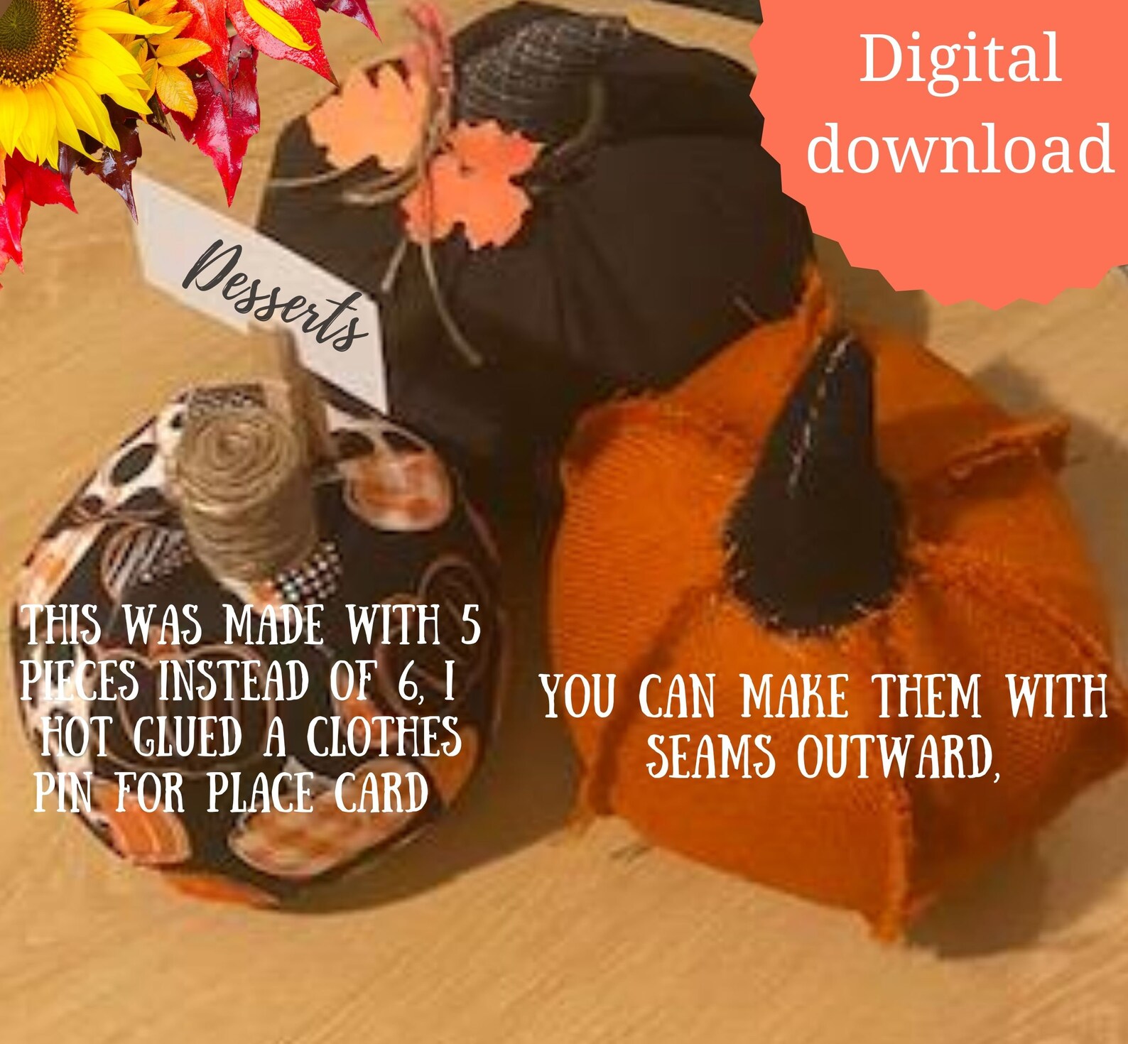 Pumpkin PDF Sewing Pattern, Pumpkin Sewing Pattern, Digital Fall Sewing ...