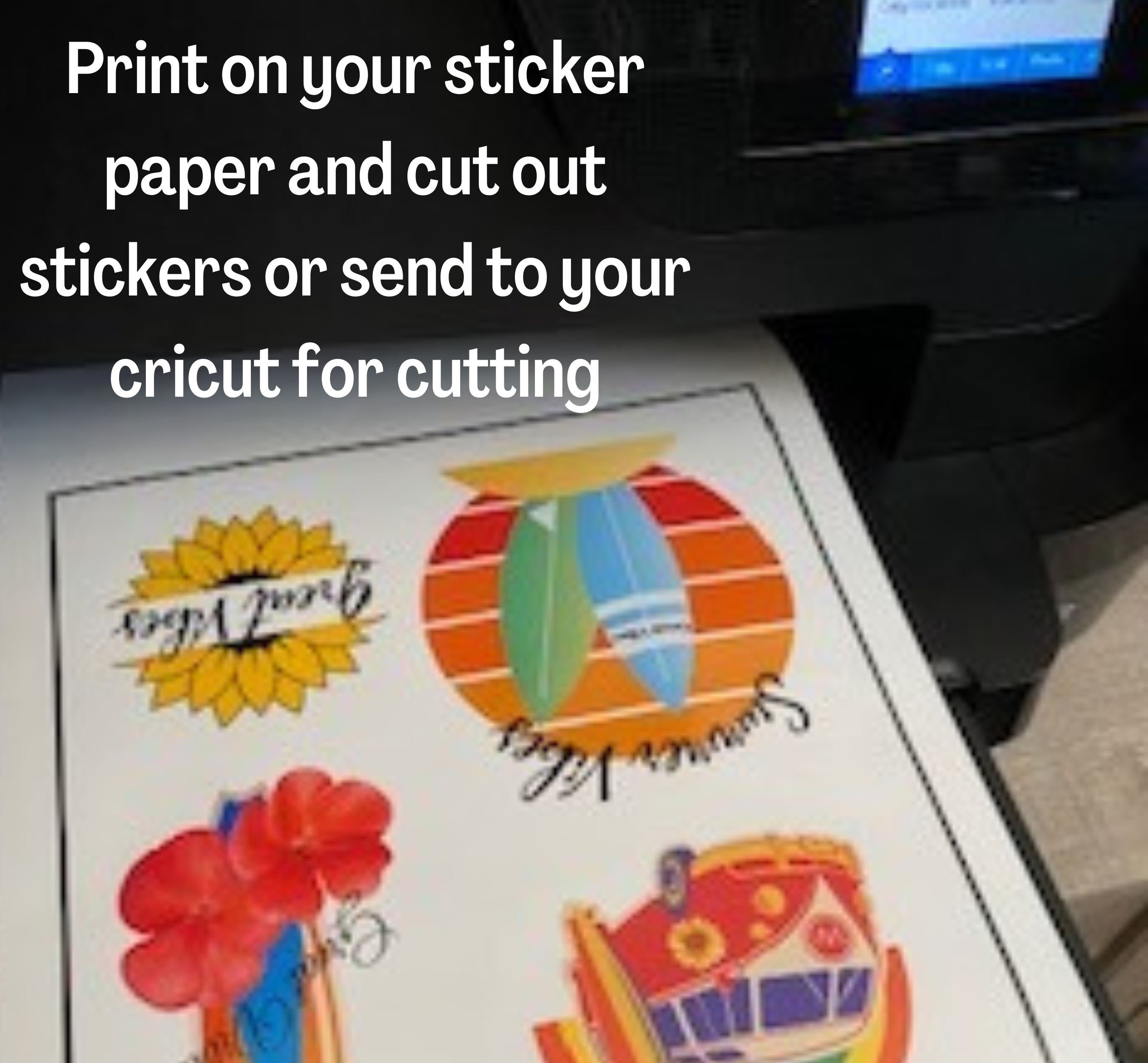 Printable Great Vibes Stickers, Summer Vibe Stickers, PDF Stickers ...