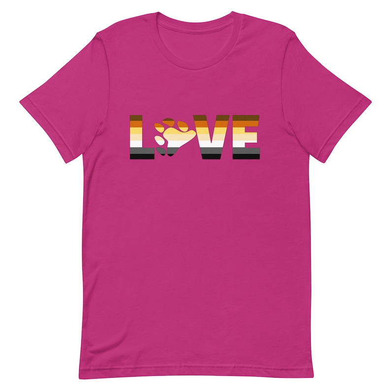 Bear Pride LOVE T-shirt V2 Pride Flag Bear Colors Bear - Etsy