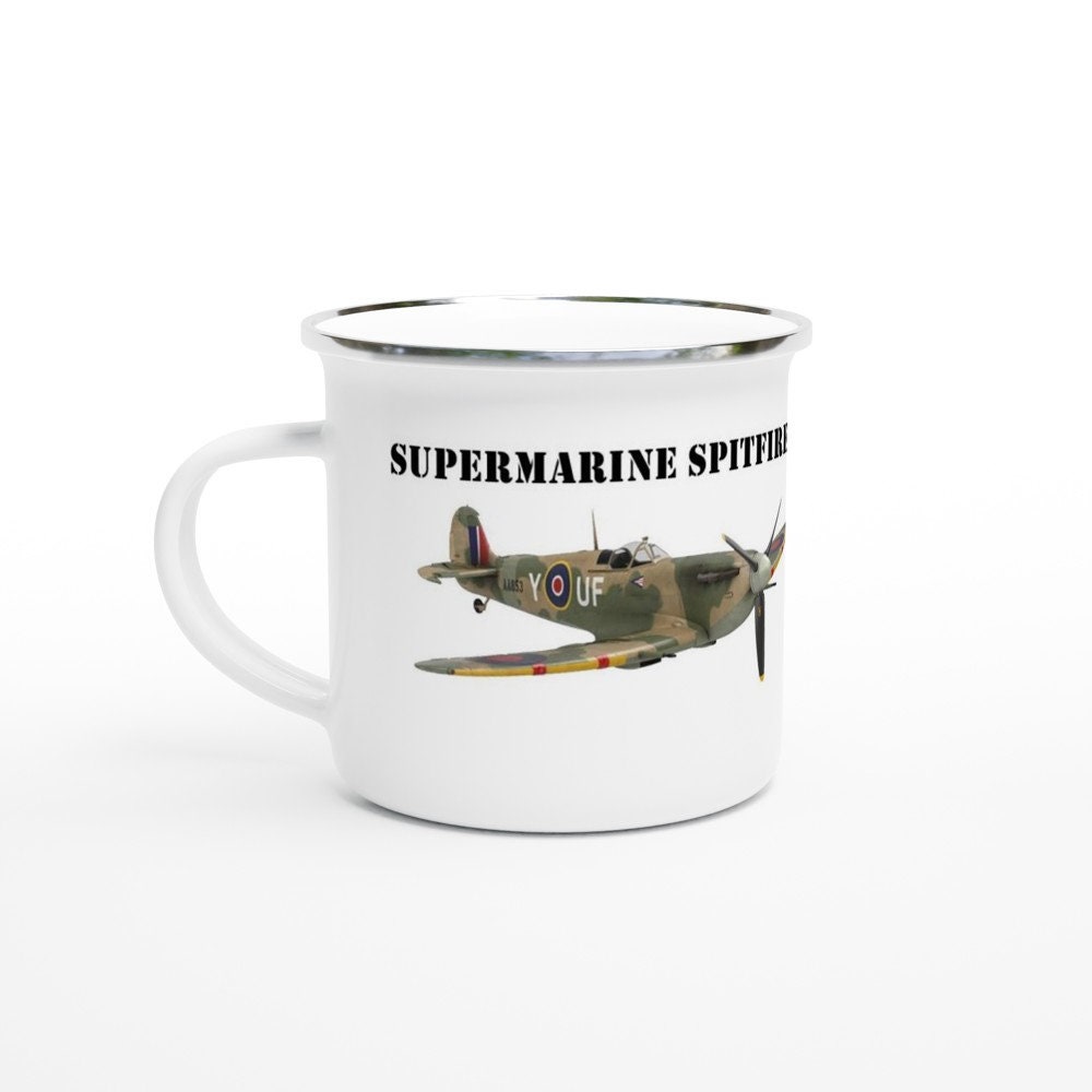 Supermarine Spitfire MK1 Personalsied White 12oz Enamel Mug - Etsy