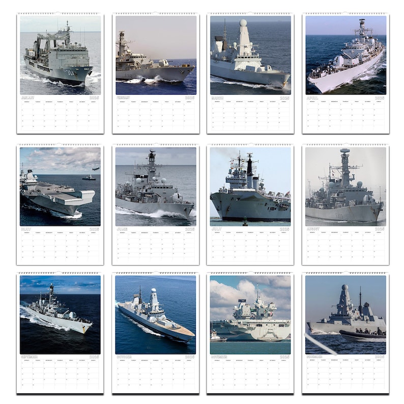 Royal Navy Warships Photo 2025/26 Calendar | Choose Start Month ...