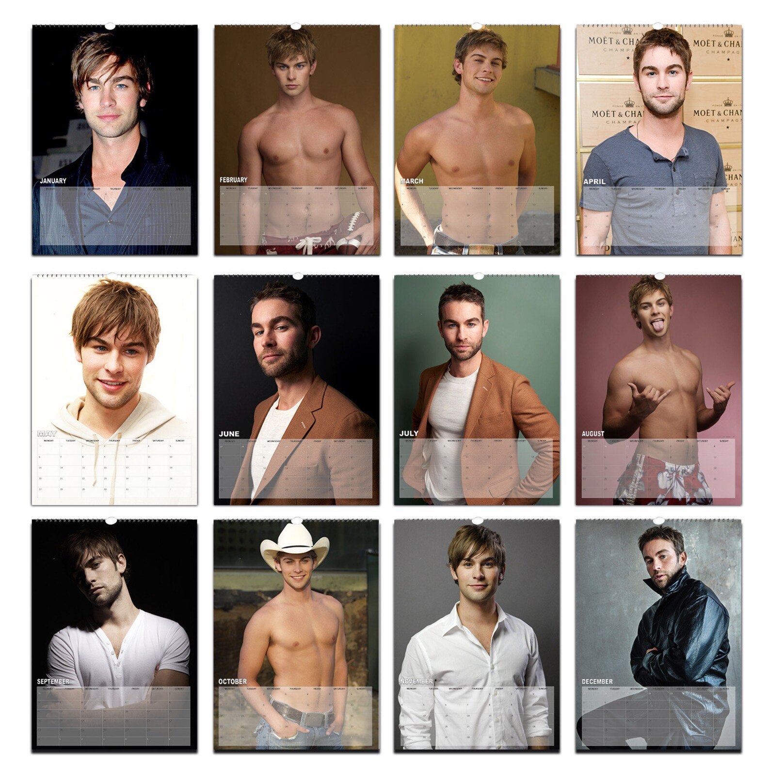 Chace Crawford Photo 2026/27 Calendar | Choose Start Month| Personalise Front Cover - Etsy