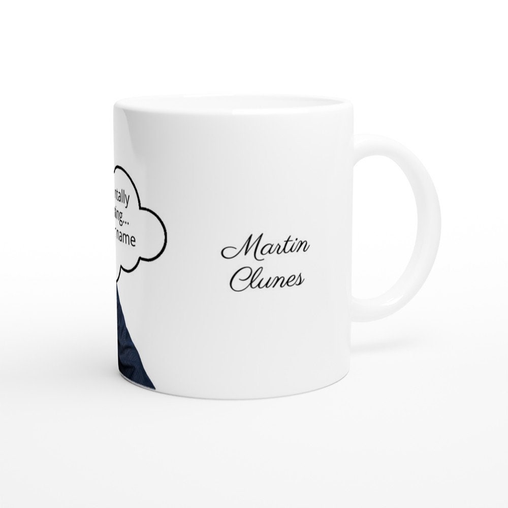 Martin Clunes Thought Bubble Personalised With Your Message White 11oz ...