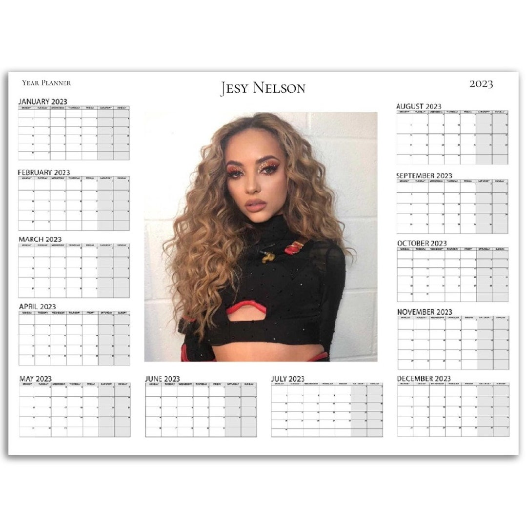 Jesy Nelson Jahresplaner Kalender 2023/24 Personalisiert Große Größen ...