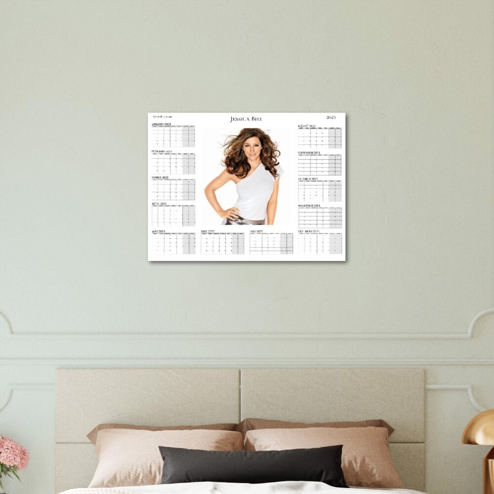 Jessica Biel Yearly Planner Calendar 2023/24 Personalised Large Sizes ...