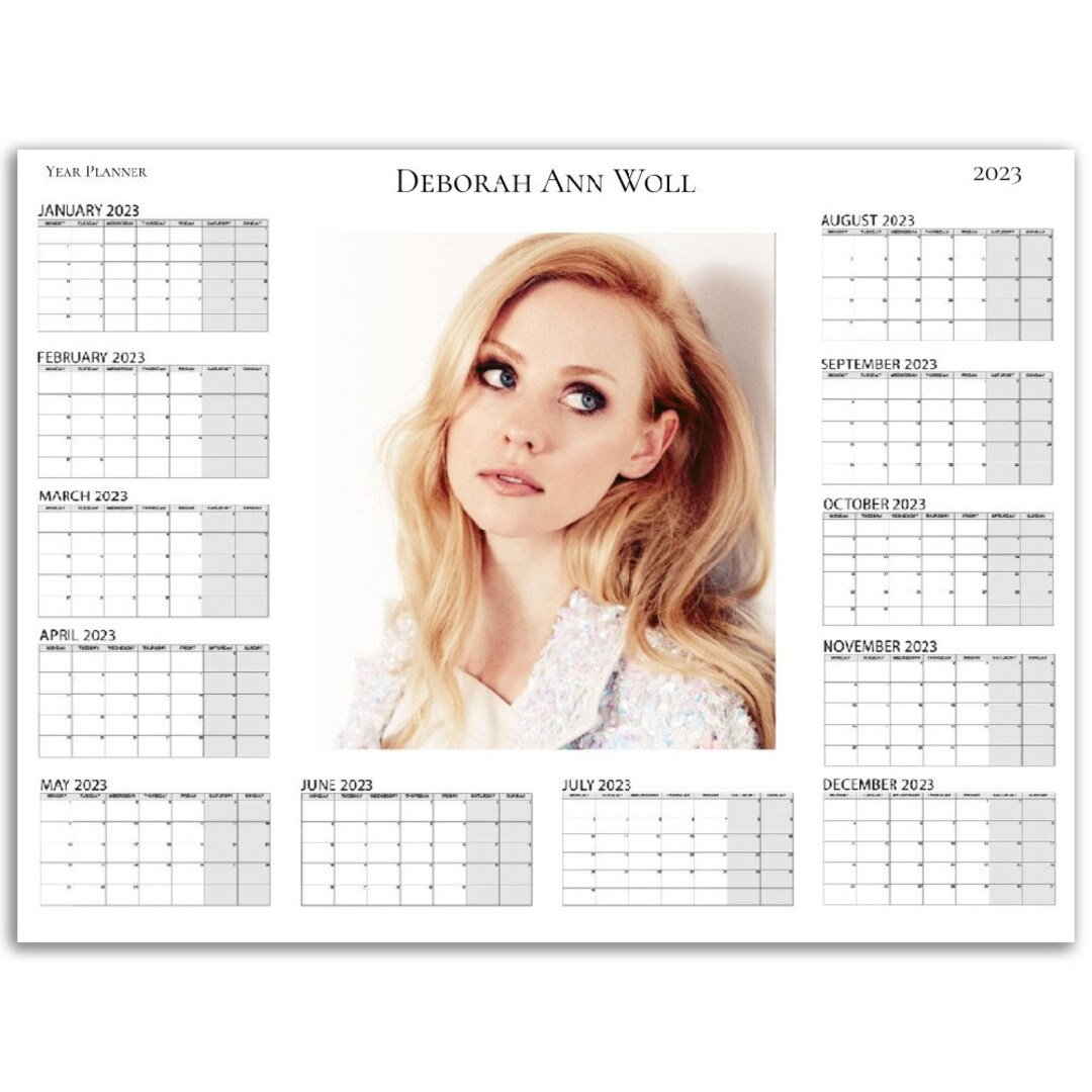 Deborah Ann Woll Yearly Planner Calendar 2023/24 Personalised Large ...