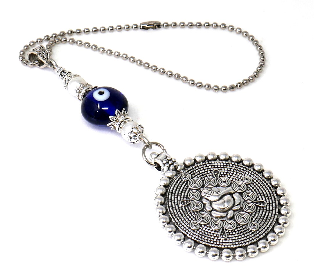 Ganesha | Evil Eye Protection | Car Rear Mirror Spiritual Jewellery ...