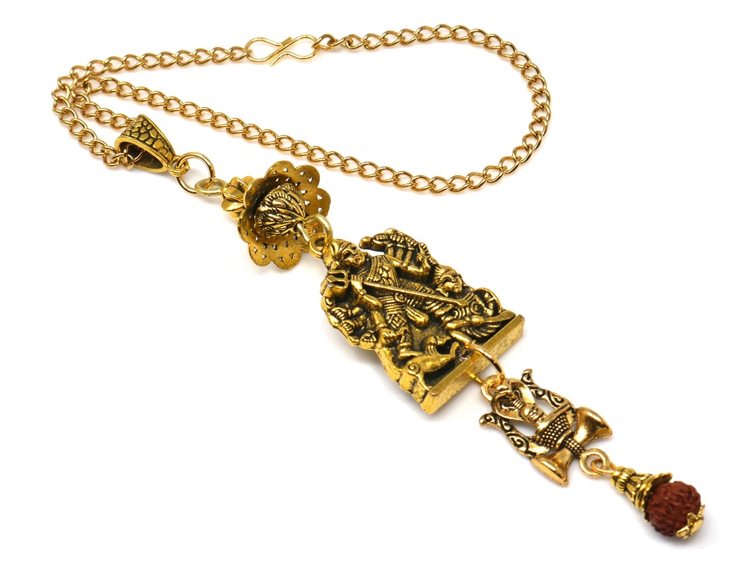 Shiv Shakti, Hindu Goddess Durga & Shiva Protection Car Rear View ...