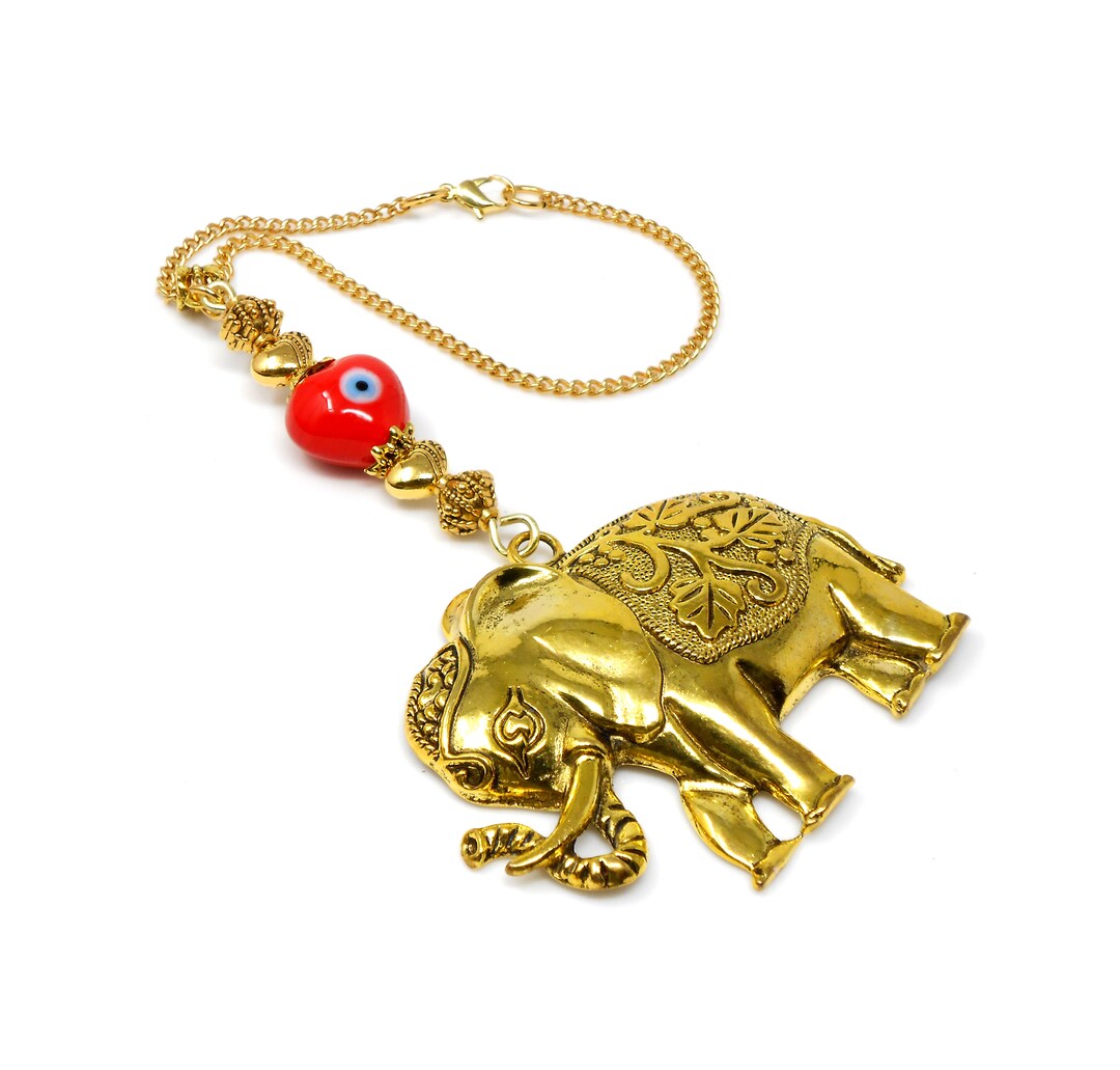 Lucky Elephant Evil Eye Protection Hanging, Lucky Uptrunk Elephant ...