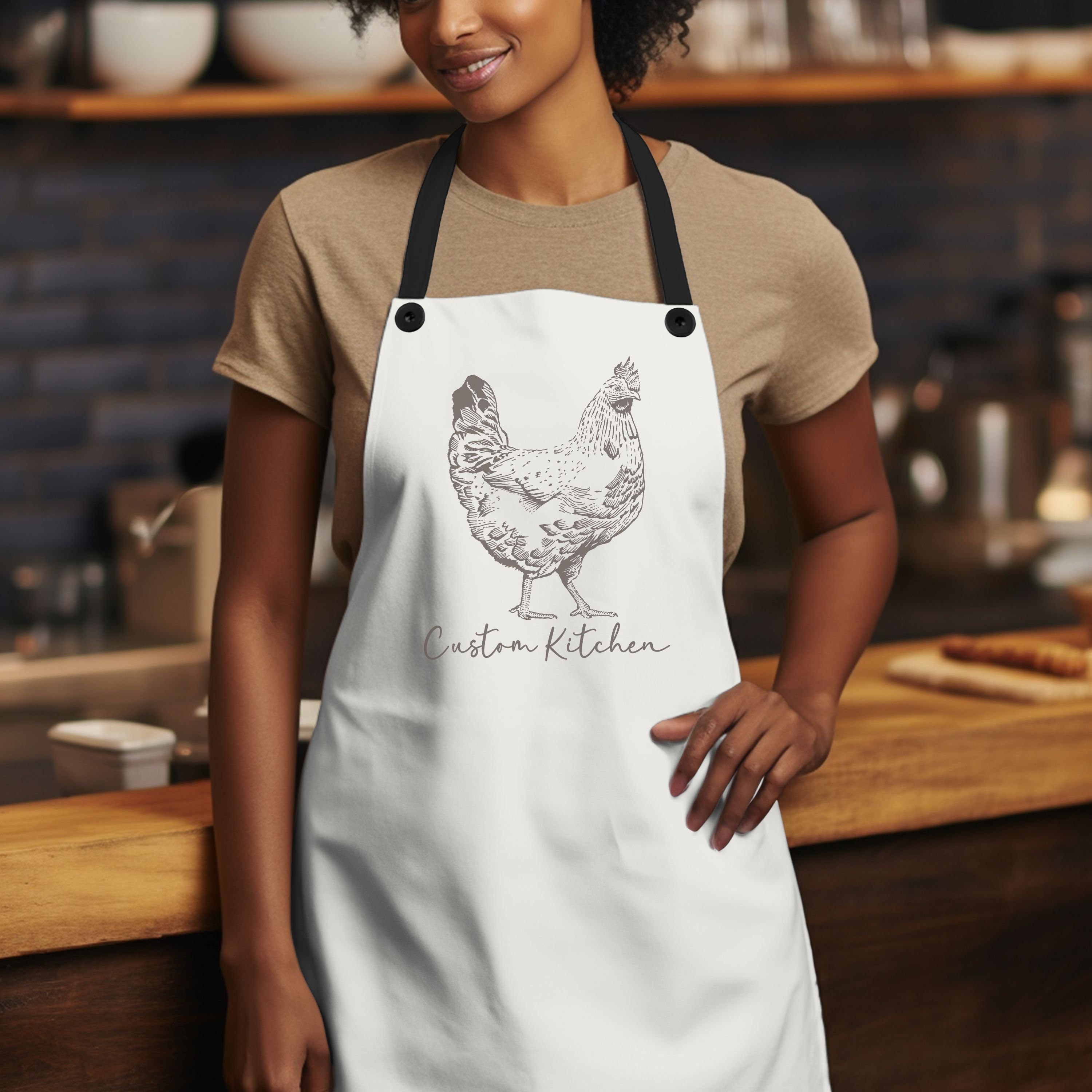 Personalized Chicken Apron, Custom Kitchen Apron, Farmhouse Kitchen ...