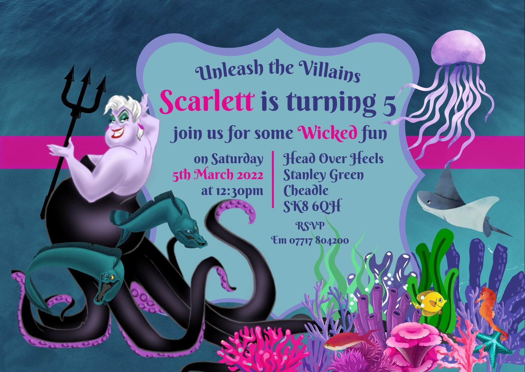 Ursula Party Invite - Etsy