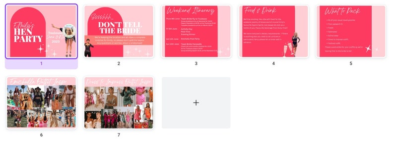 Hen Party Itinerary Template - Etsy